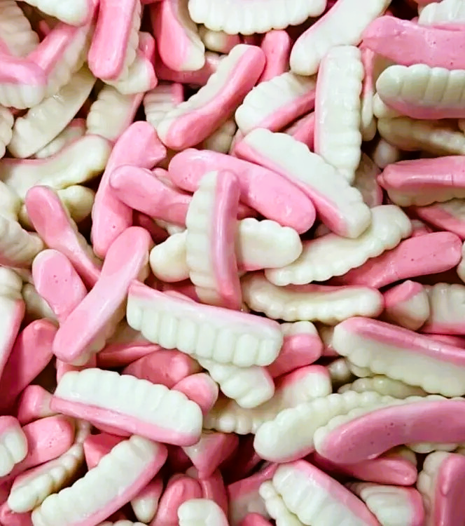 1kg Jelly Foam Teeth Halal - Aladdins Sweets - Gummy Chewy