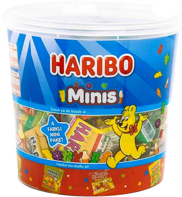 PACK OF 100 X 10G HARIBO MINI TUB – Aladdins Sweets