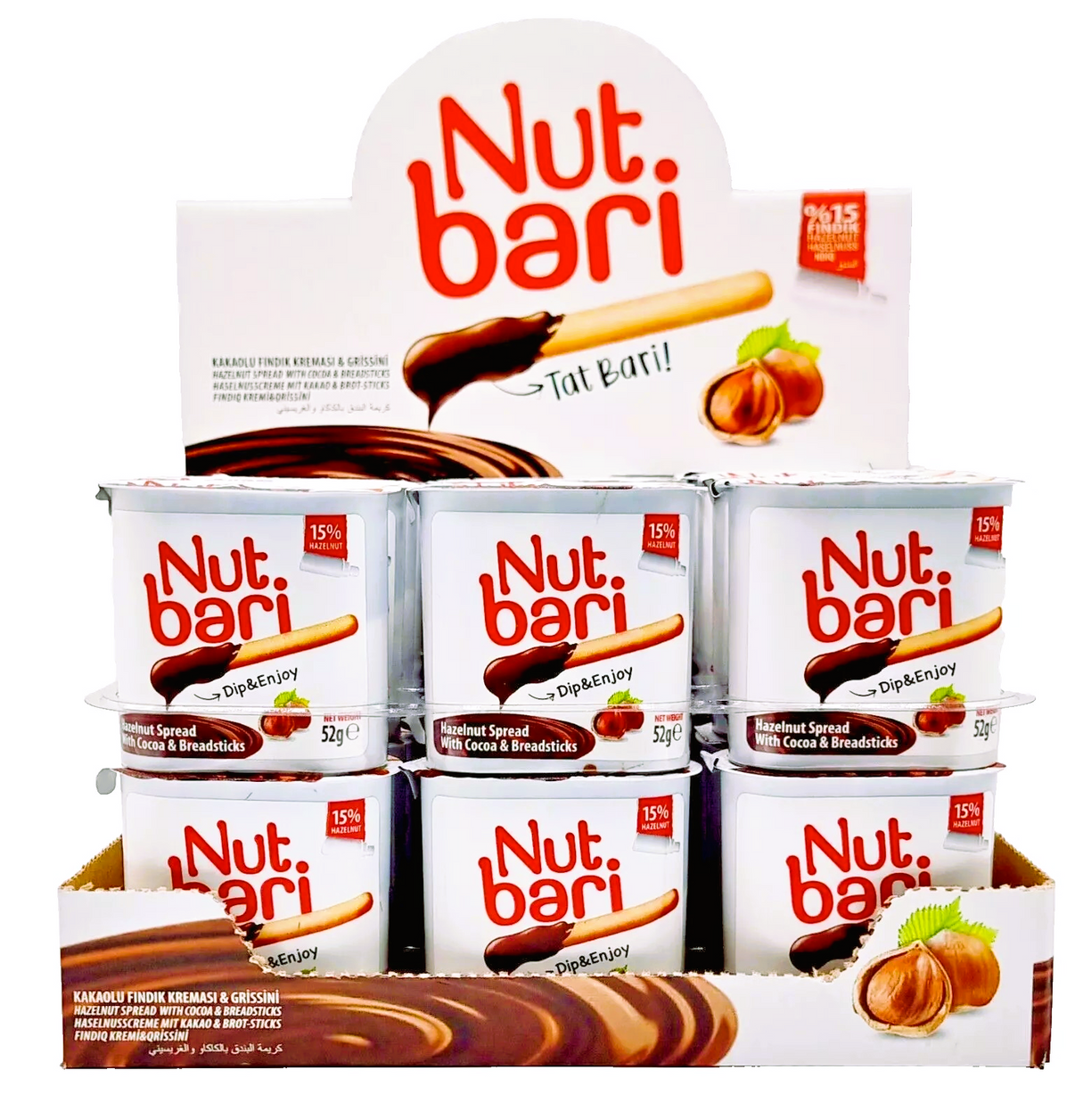 Pack of 24 Halal Hazelnut Chocolate Spread With Cocoa & Breadstick Nut ...