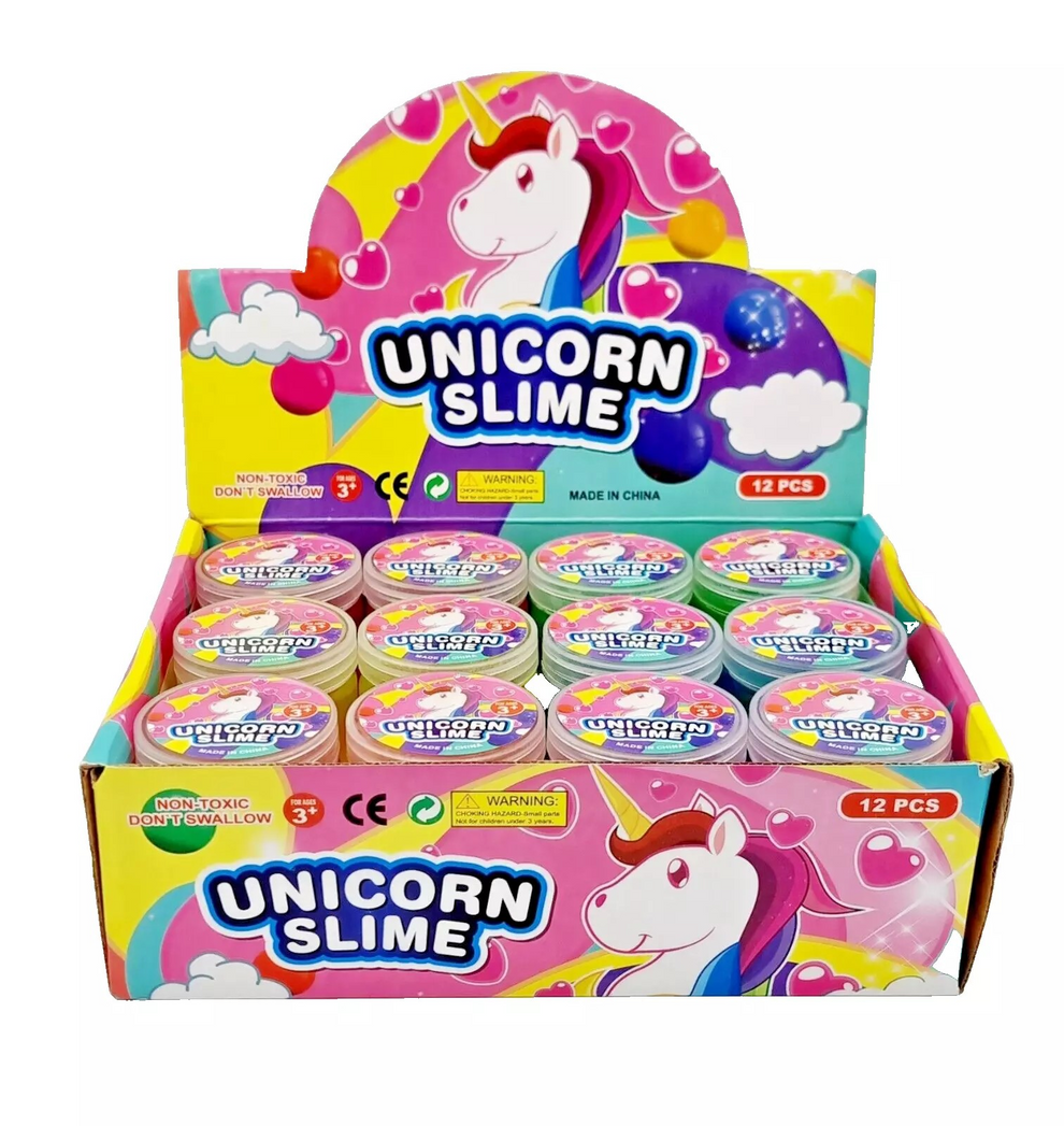 PACK OF 12 UNICORN PLAY SLIME TOY – Aladdins Sweets